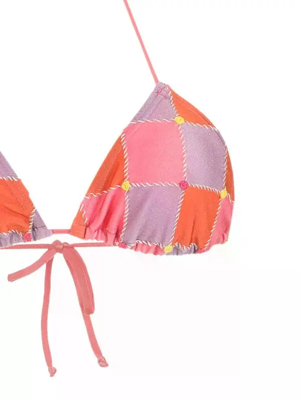 AMIR SLAMA Checked Halterneck Bikini Set