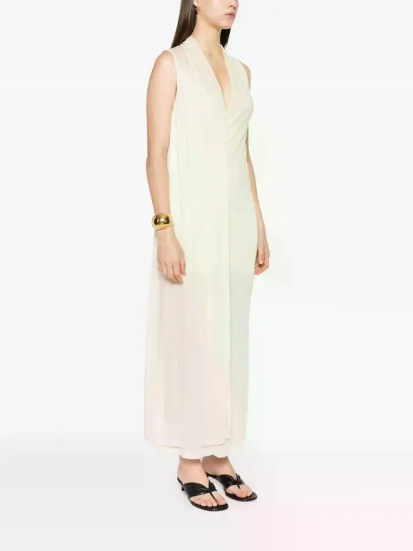 TOTEME Overlapped Scarf Dress - Neutrals