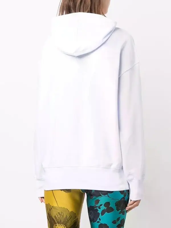 MSGM Cotton Logo Print Hoodie - White