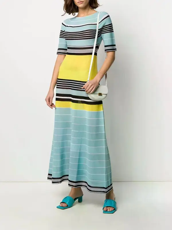LANVIN Striped Long Knitted Dress