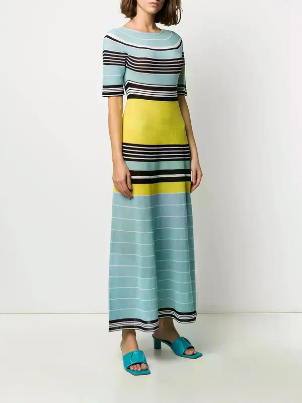 LANVIN Striped Long Knitted Dress