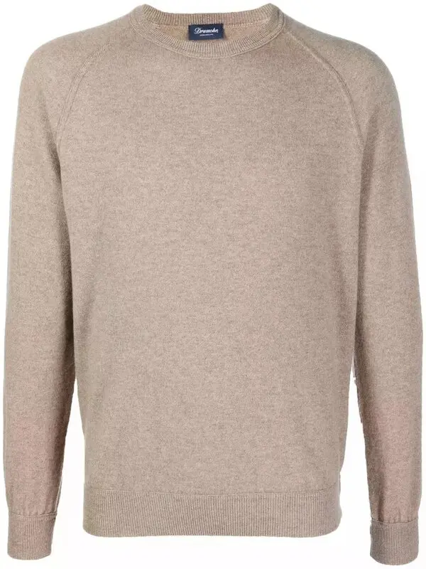 DRUMOHR Crew-neck Cashmere Jumper - Neutrals
