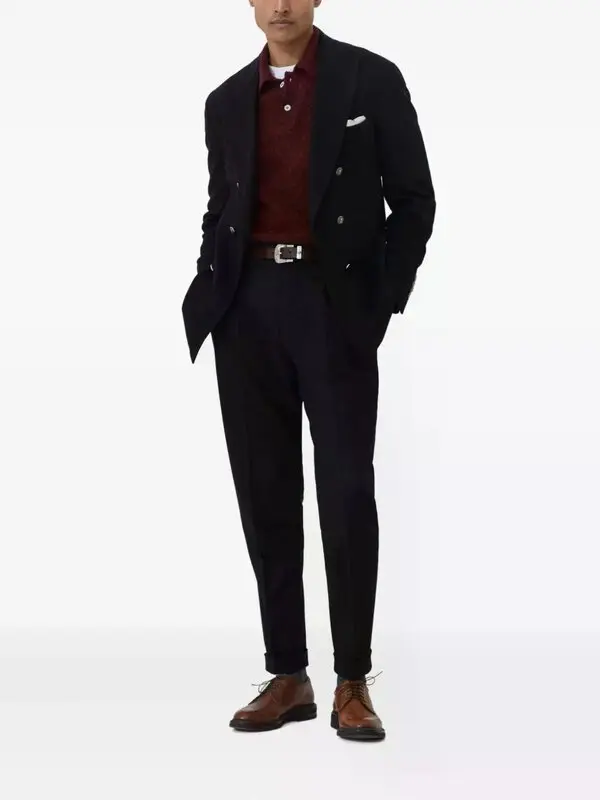 Brunello Cucinelli Mélange-effect Polo Shirt