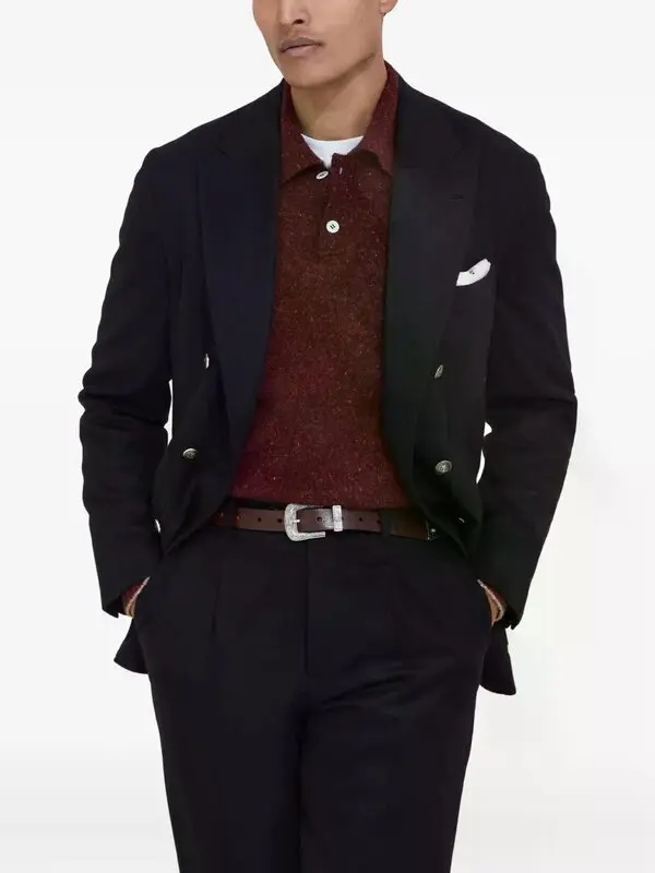 Brunello Cucinelli Mélange-effect Polo Shirt