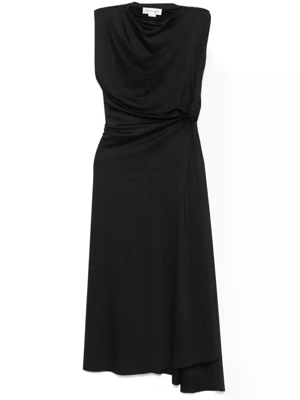 Victoria Beckham Asymmetric Draped Midi Dress