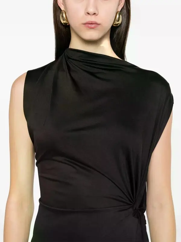 Victoria Beckham Asymmetric Draped Midi Dress