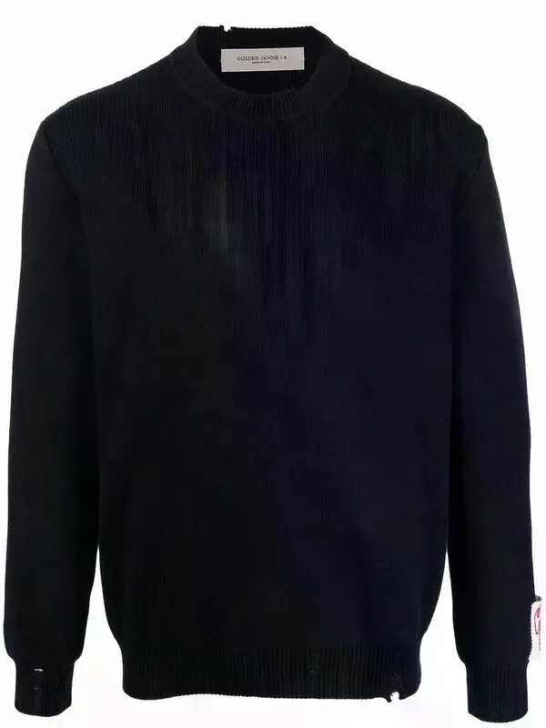 GOLDEN GOOSE Distressed Round Neck Sweatshirt