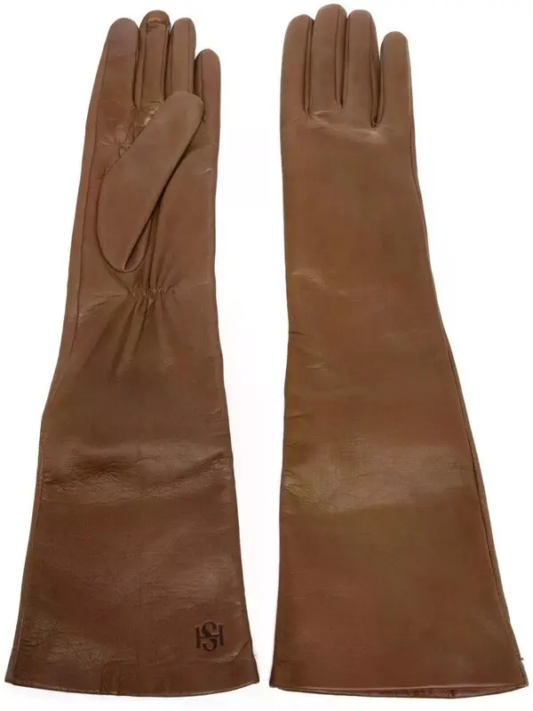 HANDSOME STOCKHOLM Long Lined Gloves - Brown