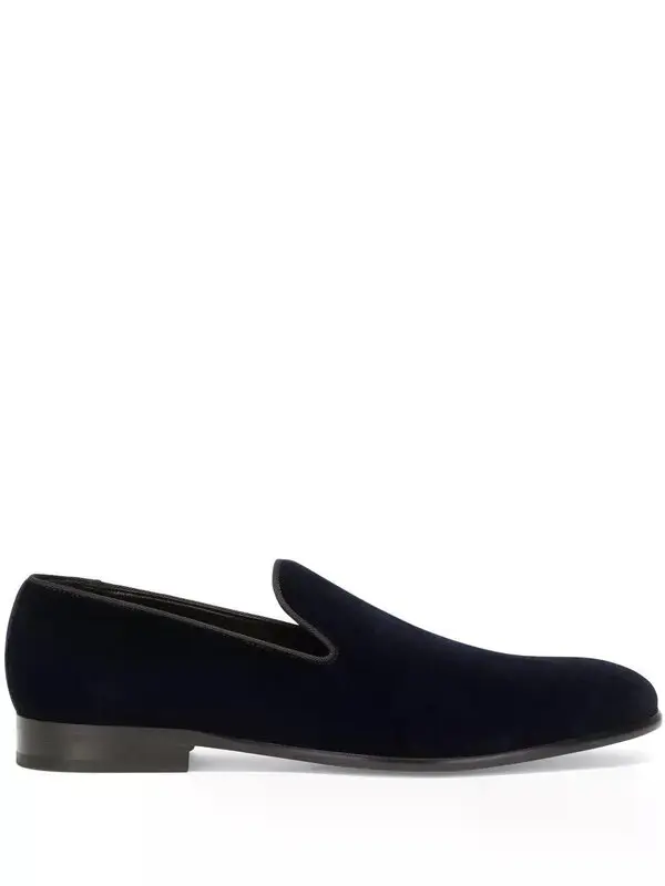 Dolce & Gabbana Open-back Velvet Slippers