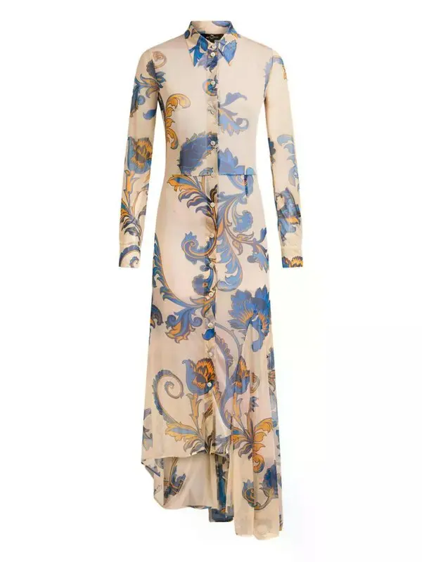 Etro Floral Print Shirt Dress