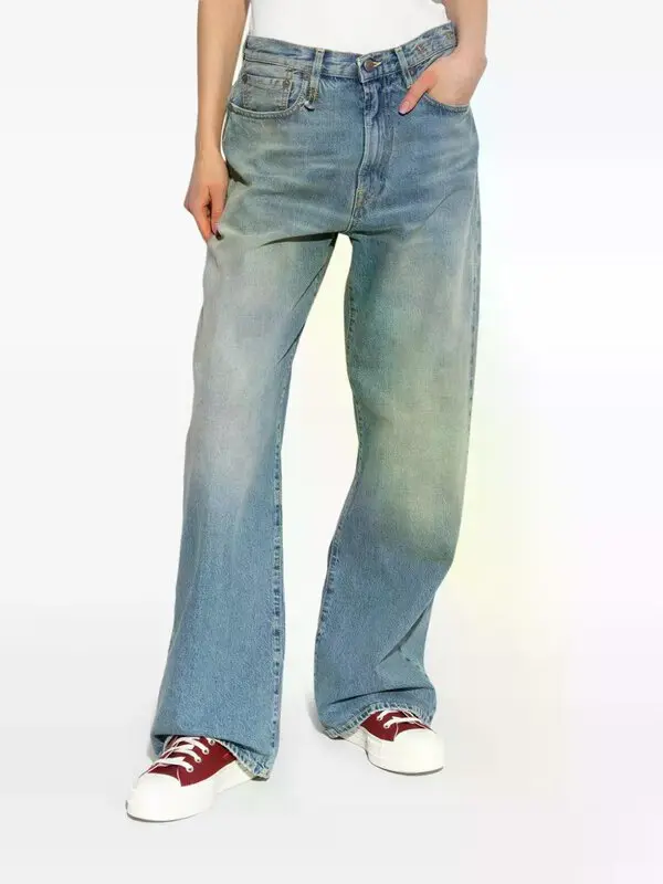 R13 Wide-leg Distressed Jeans