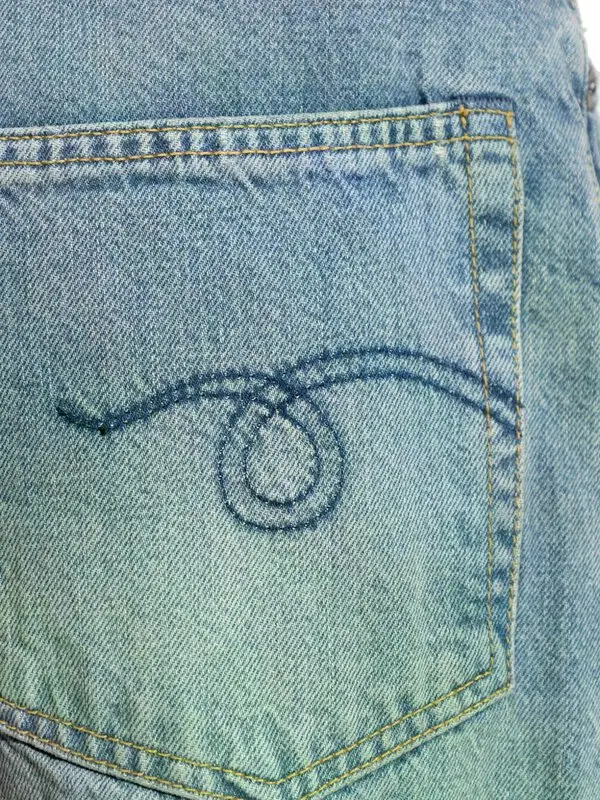 R13 Wide-leg Distressed Jeans