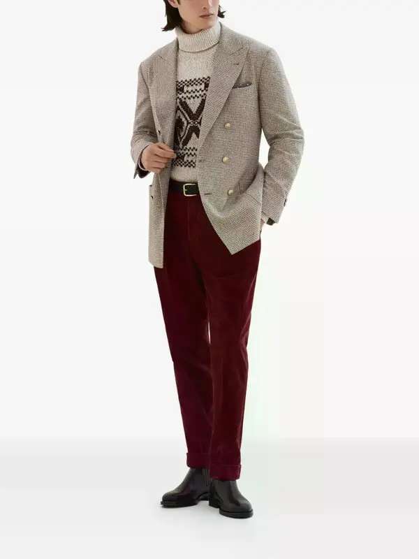 Brunello Cucinelli Jacquard Turtleneck Sweater