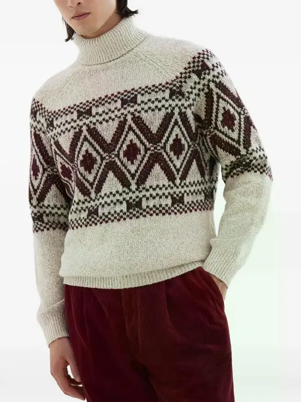 Brunello Cucinelli Jacquard Turtleneck Sweater