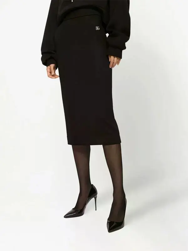 Dolce & Gabbana Milano Rib Midi Skirt