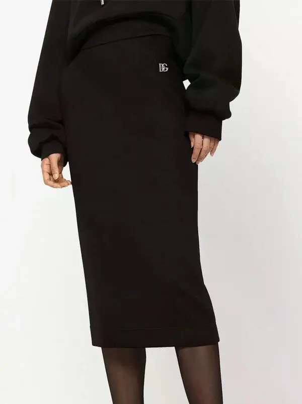Dolce & Gabbana Milano Rib Midi Skirt