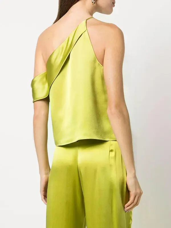 Michelle Mason Draped Cowl Asymmetrical Top