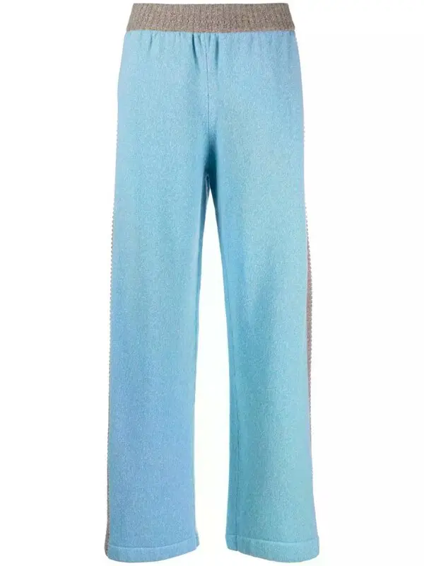 BARRIE Cashmere Stripe Detail Trousers