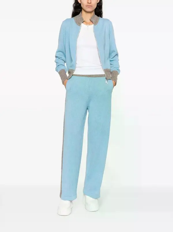 BARRIE Cashmere Stripe Detail Trousers