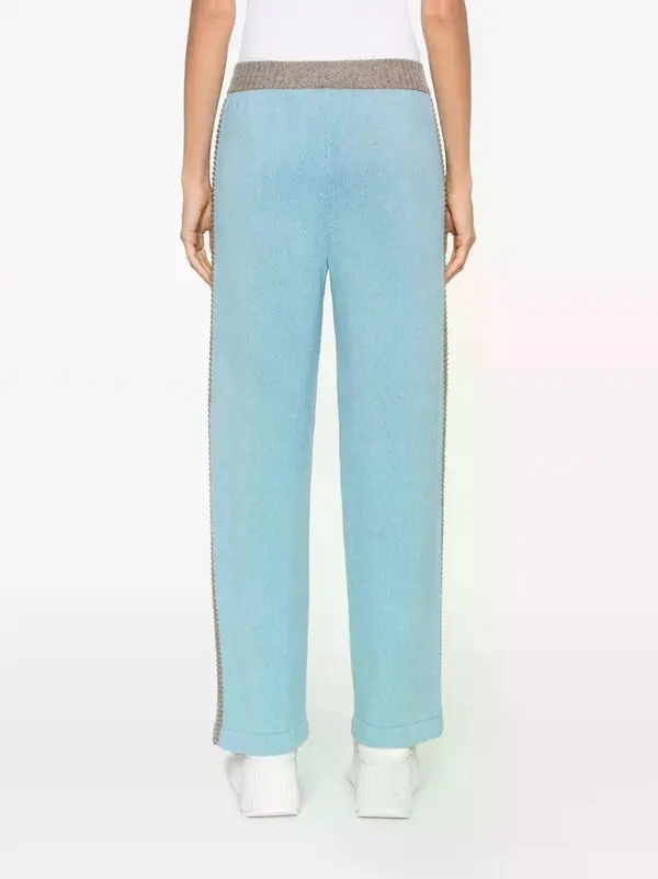 BARRIE Cashmere Stripe Detail Trousers