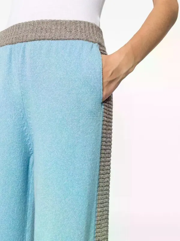BARRIE Cashmere Stripe Detail Trousers