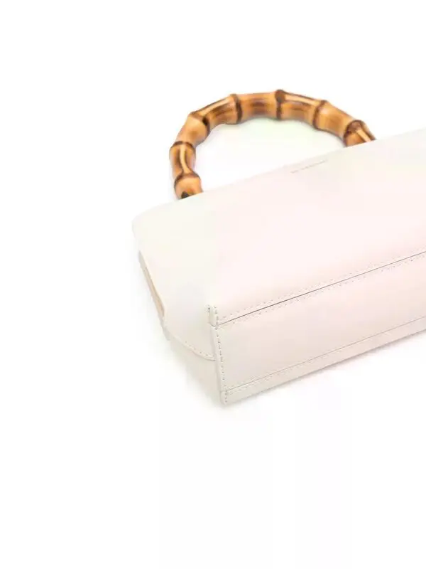 JIL SANDER Goji Bamboo-handle Leather Tote Bag - Neutrals