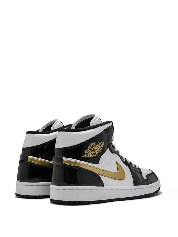 JORDAN Air 1 Mid Se Patent Leather Sneakers - White