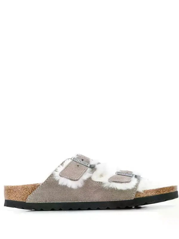 BIRKENSTOCK Arizona Shearling Two-strap Sandals