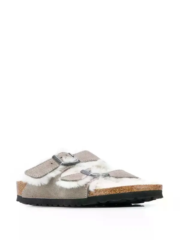 BIRKENSTOCK Arizona Shearling Two-strap Sandals