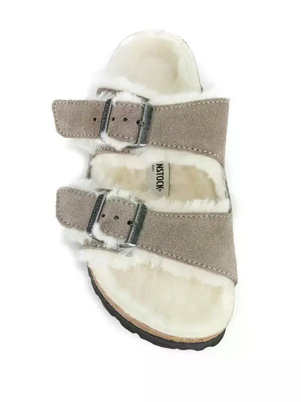 BIRKENSTOCK Arizona Shearling Two-strap Sandals