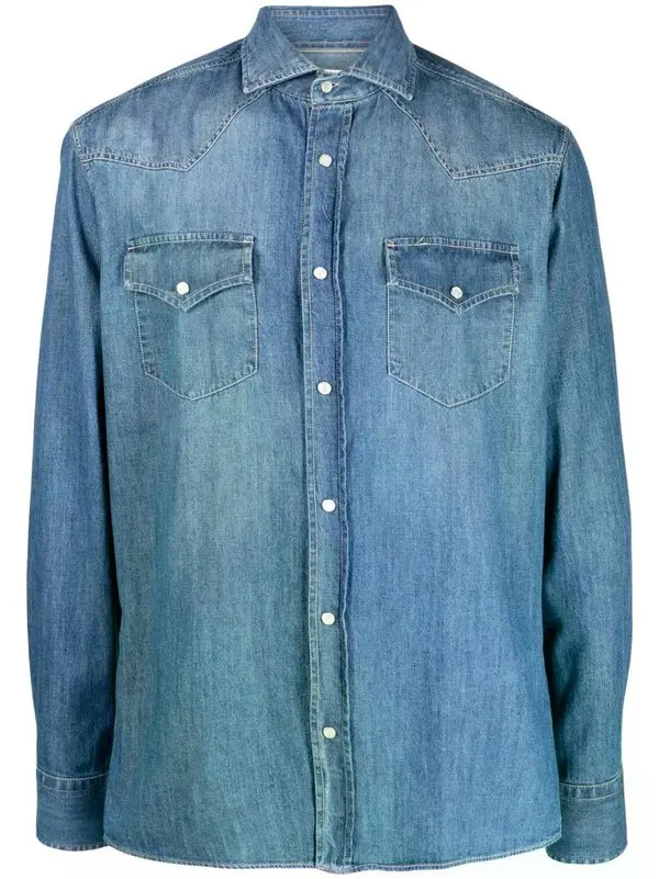 Brunello Cucinelli Button-up Cotton Denim Shirt