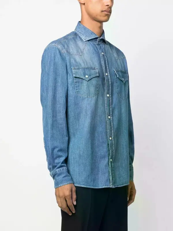 Brunello Cucinelli Button-up Cotton Denim Shirt