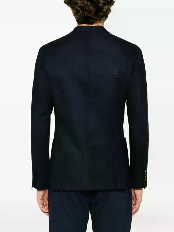 LARDINI Brooch-detail Blazer - Blue