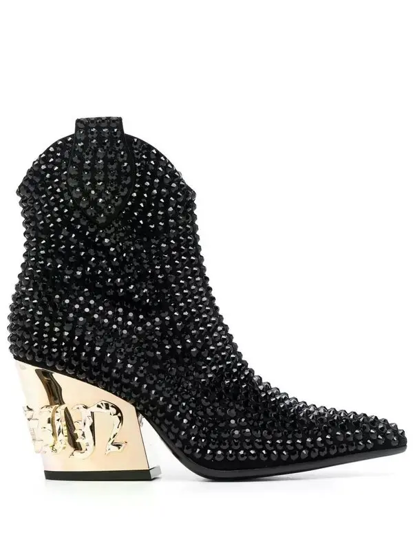 Philipp Plein Gothic Plein 80mm Leather Boots
