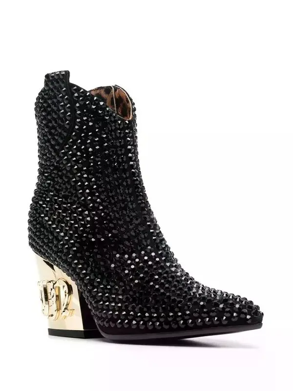 Philipp Plein Gothic Plein 80mm Leather Boots