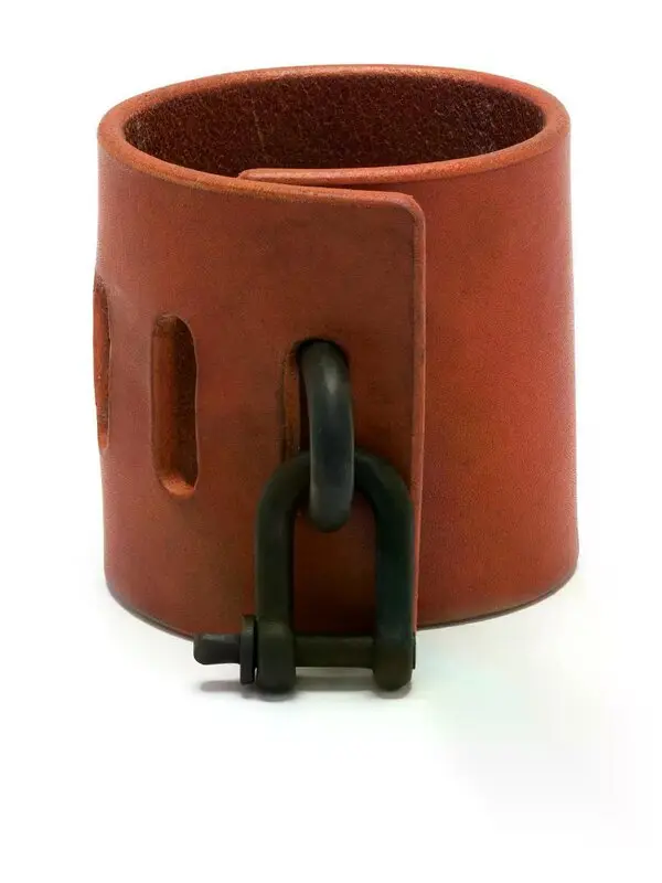 PARTS OF FOUR Restraint Charm Leather Bracelet - Brown