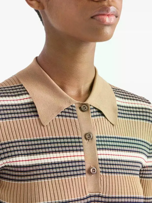 Prada Cotton Ribbed Polo Shirt