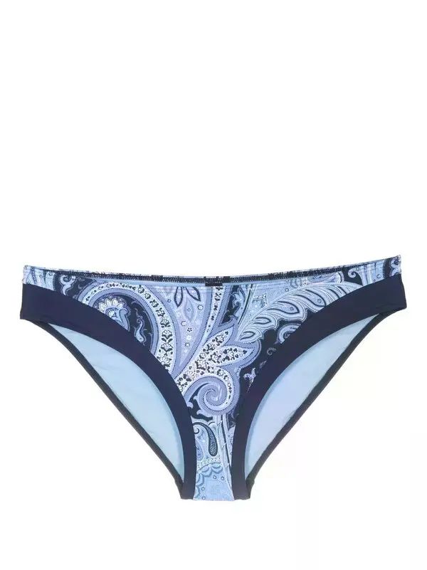 Marlies Dekkers Cache Coeur Paisley-print Bikini Bottoms - Blue