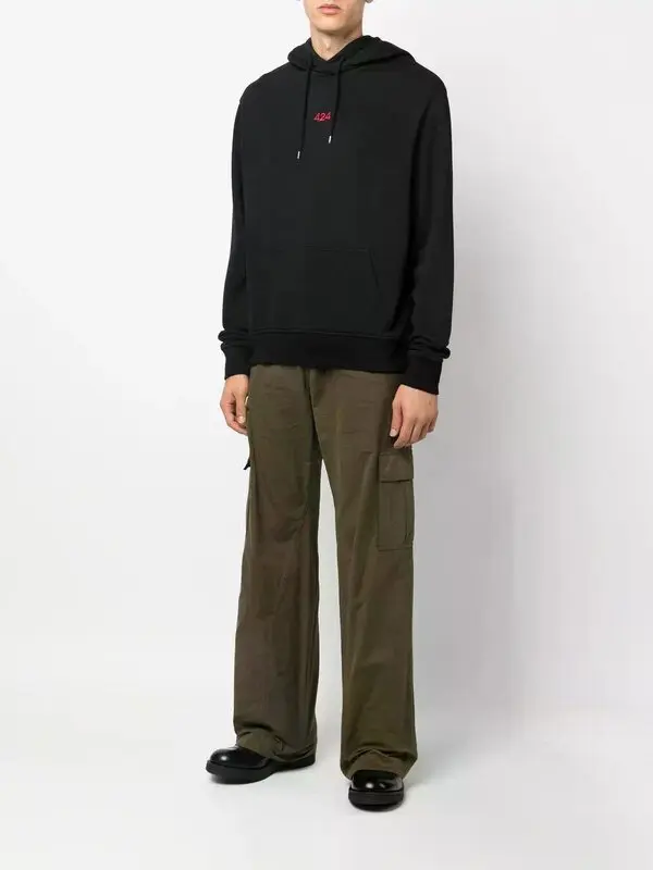424 Logo-embroidered Drawstring Hoodie