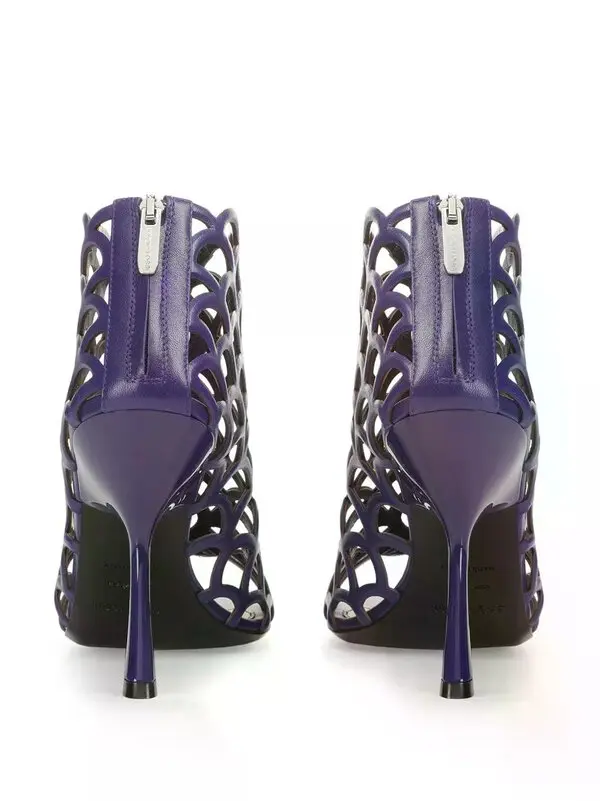 SERGIO ROSSI Mermaid Leather Cage Sandals - Blue