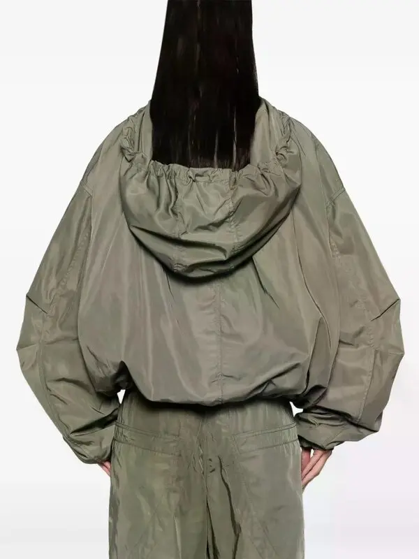 Attico Hooded Bomber Jacket - Green