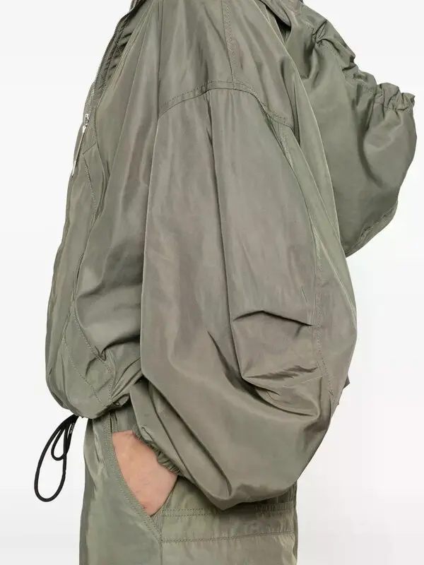 Attico Hooded Bomber Jacket - Green