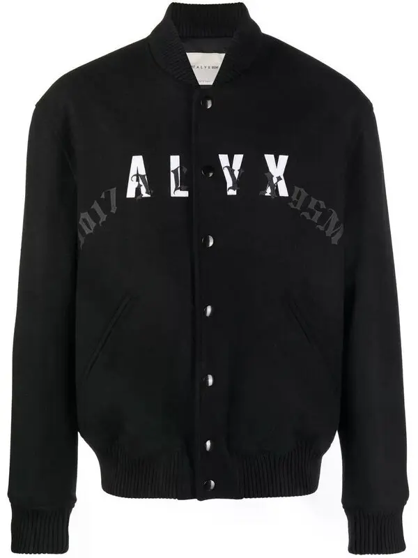 1017 Alyx 9sm Leather-logo Bomber Jacket