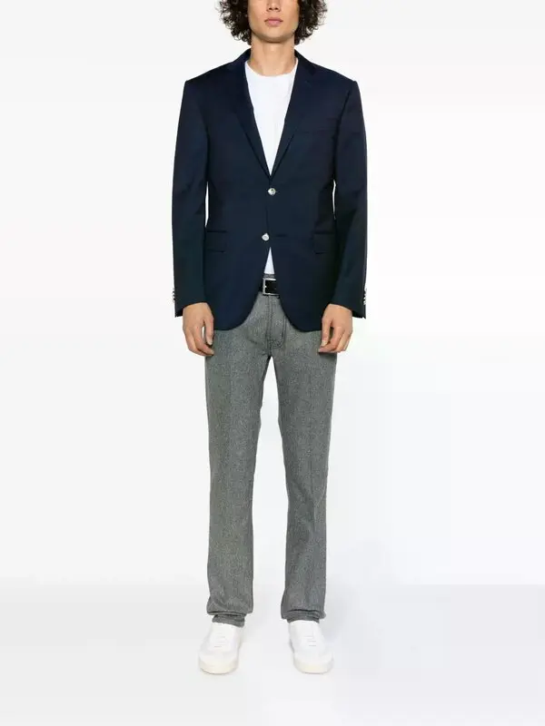 Jacob Cohen Bard Slim-cut Flannel Trousers - Grey