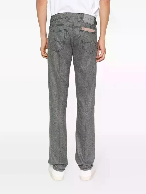 Jacob Cohen Bard Slim-cut Flannel Trousers - Grey