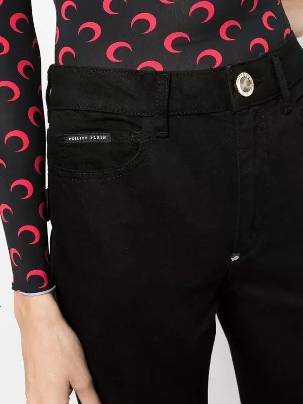 Philipp Plein Skull Flared High-waisted Jeans