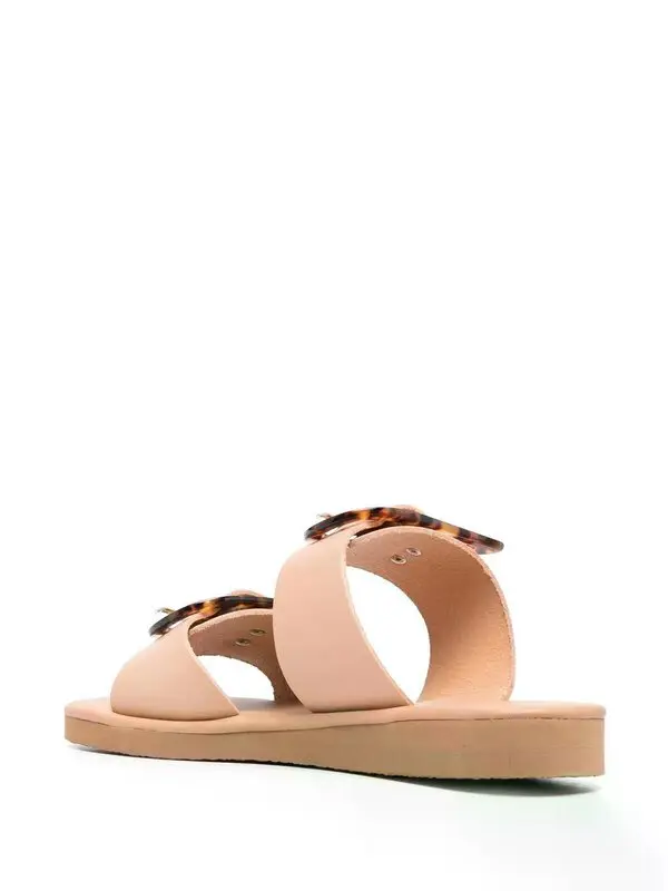 ANCIENT GREEK SANDALS Flat Sandals With Buckle Detail - Neutrals
