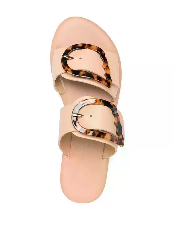 ANCIENT GREEK SANDALS Flat Sandals With Buckle Detail - Neutrals