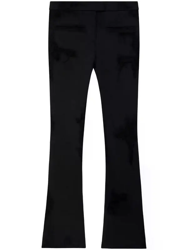 COURREGES Distressed-effect Flared Trousers - Black