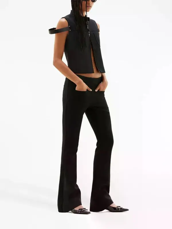 COURREGES Distressed-effect Flared Trousers